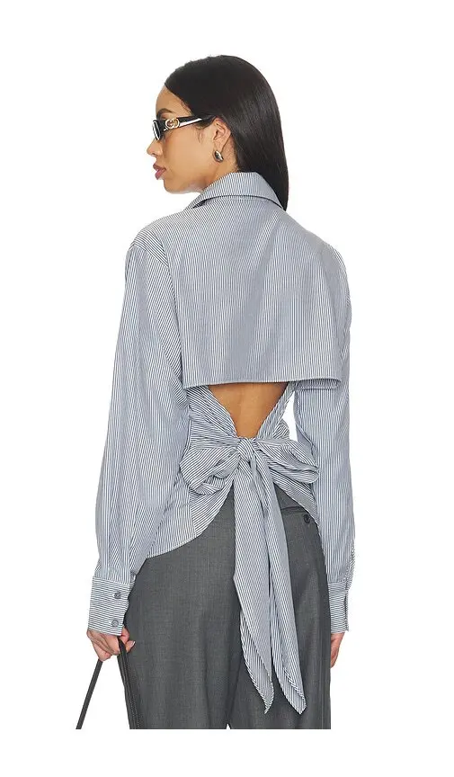 ALL THE WAYS Clarise Open Back Top - Grey