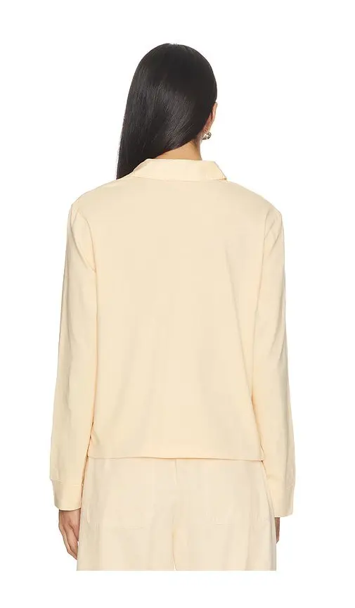 LESET Margo Long Sleeve Polo - Lemon