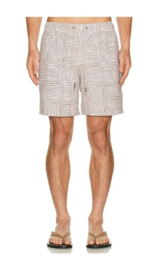 FAIR HARBOR 7" Bayberry Swim Trunk - Brown