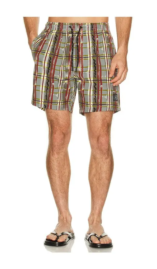 MAUI AND SONS Ember Plaid Jam Short In . Also