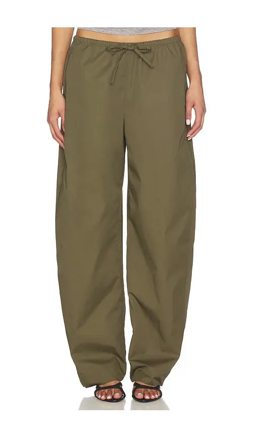 EAVES Lana Barrel Leg Pant - Olive