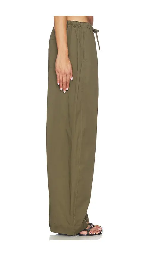 EAVES Lana Barrel Leg Pant - Olive