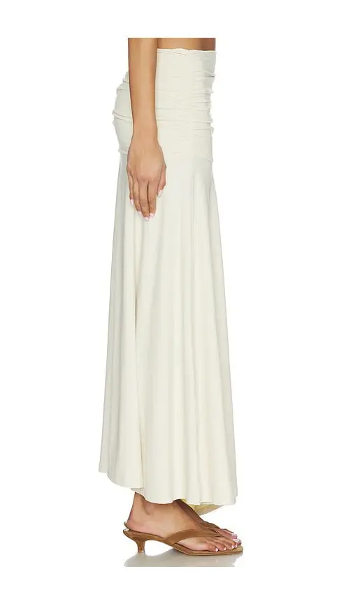 Susana Monaco Gathered Maxi Skirt - Lemon