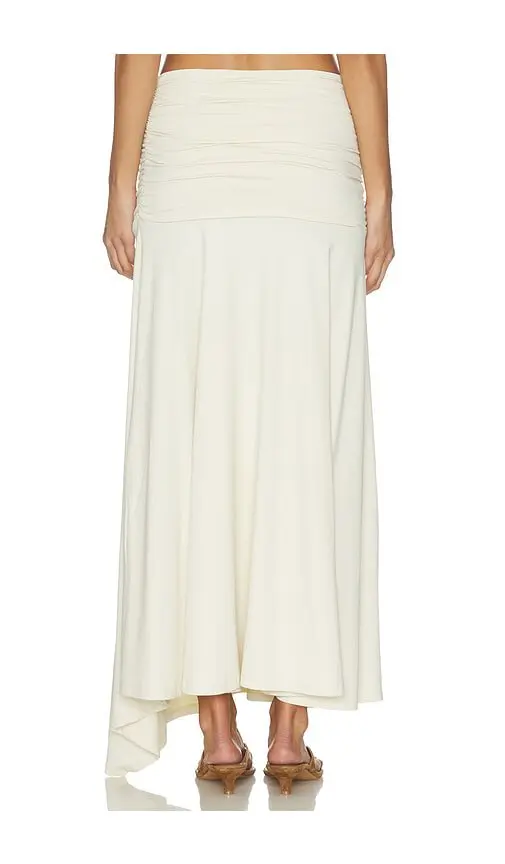 Susana Monaco Gathered Maxi Skirt - Lemon