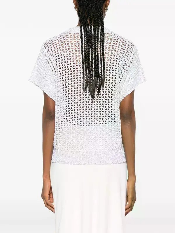 PANICALE Open Knit Short Sleeve T-shirt