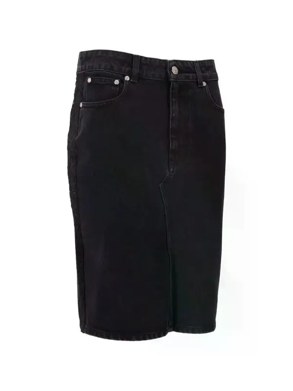 Stella McCartney Denim Skirt With Lace Detail