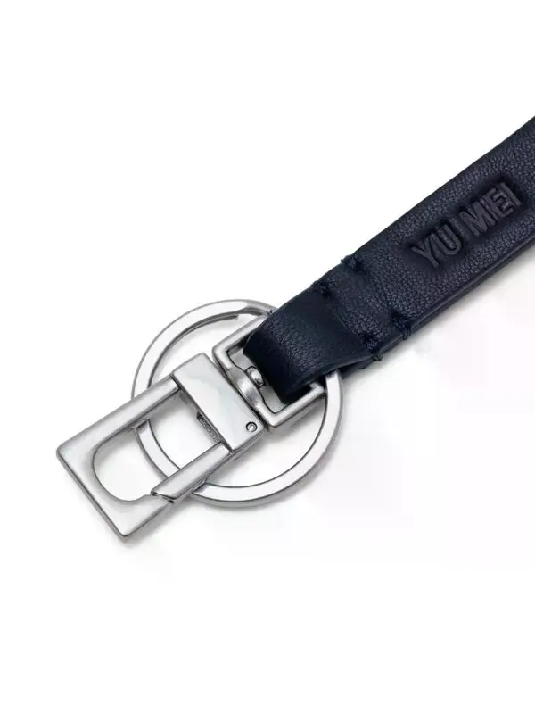 YU MEI Lambskin Key Fob - Blue