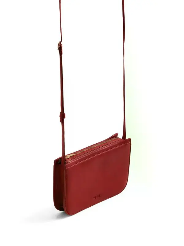 YU MEI Lambskin Cross Body Bag - Red