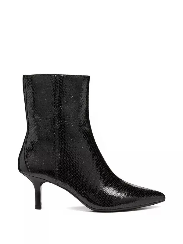 Geox Pointed-toe Ankle Boots With Zip Fastening