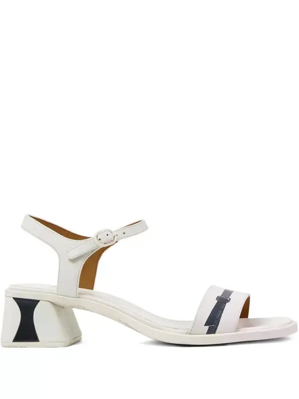 Camper Kora Block-heel Sandals With Buckle Fastening - White
