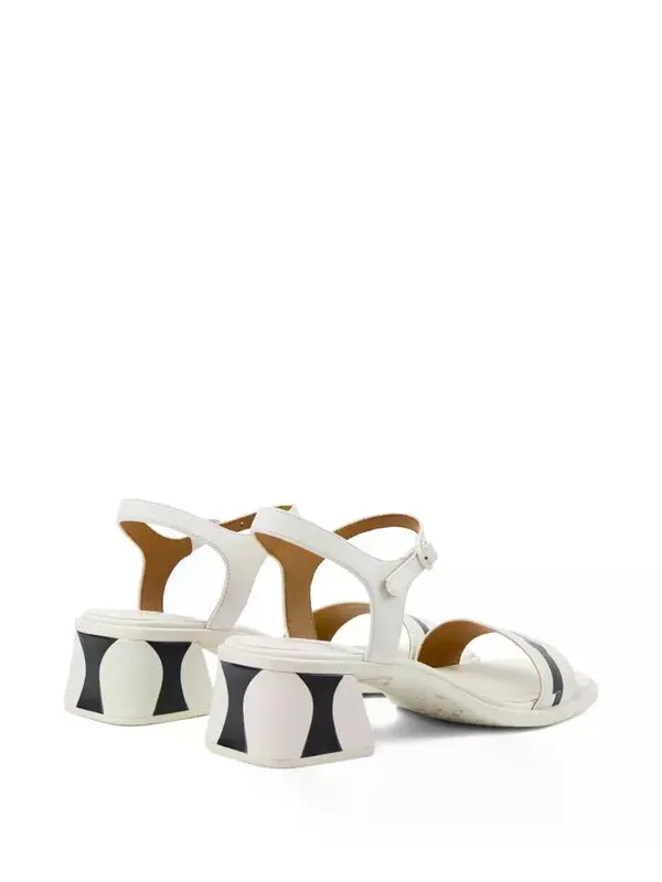 Camper Kora Block-heel Sandals With Buckle Fastening - White