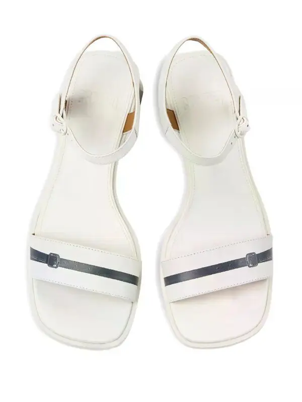 Camper Kora Block-heel Sandals With Buckle Fastening - White