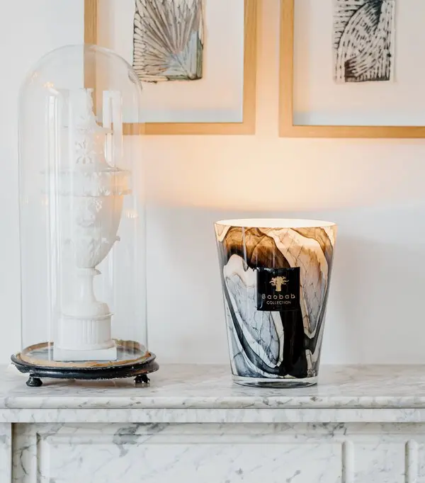 BAOBAB COLLECTION Stones Marble Maxi Candle - Grey