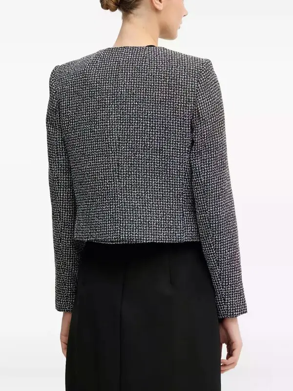 Dkny Textured Buttoned Pocket Jacket