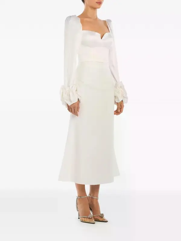 POST MERIDIEM Removable Cuff Long Sleeve Top - White
