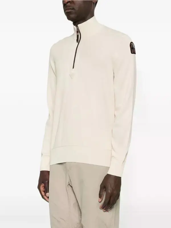 PARAJUMPERS Zip Mock-neck Sweater - Neutrals