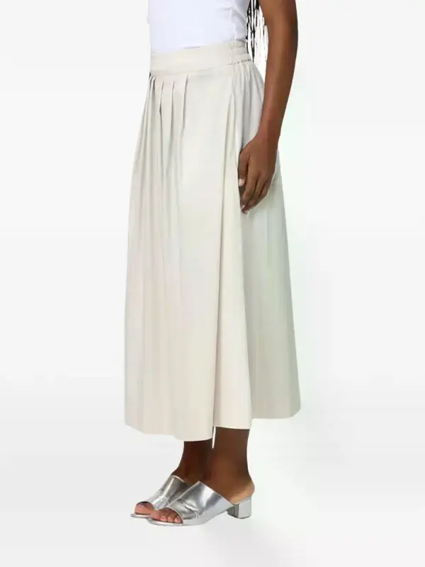 PT TORINO Pleated Midi Skirt With Side Pockets