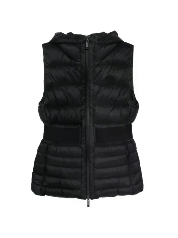 Moncler Hooded Quilted Gilet - Black