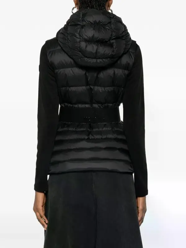 Moncler Hooded Quilted Gilet - Black