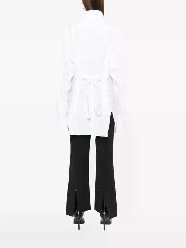 SETCHU Cotton Shirt With Detachable Tie Waist