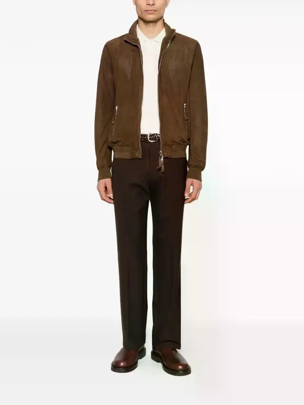 THE JACK LEATHERS Zip-up Suede Jacket