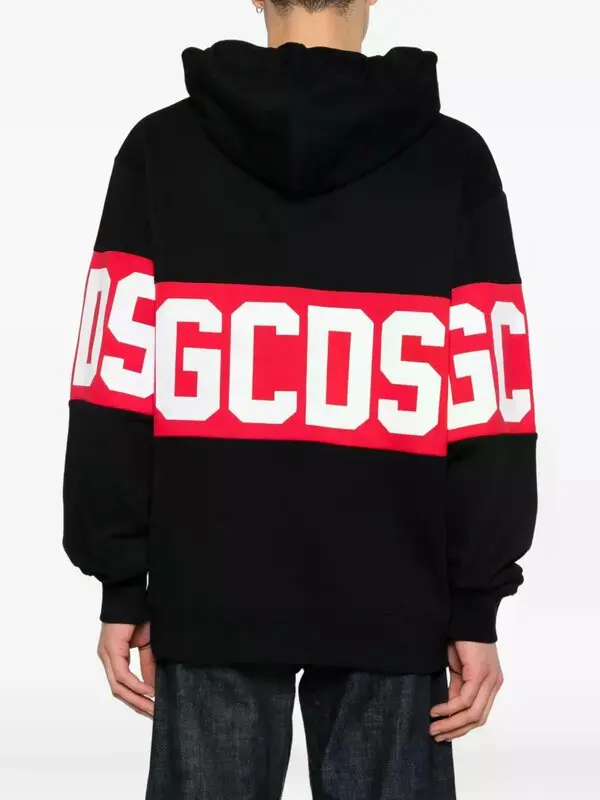 Gcds Logo-stripe Hoodie