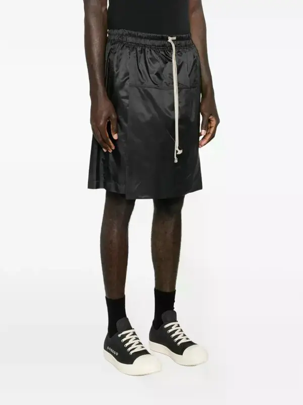 MONCLER + RICK OWENS Kilt Drawstring Shorts - Black