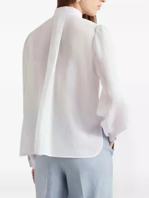 Marella Ragni Pinstripe Tie-neck Shirt