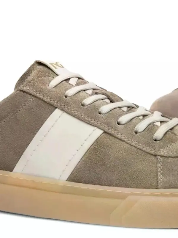 NEROGIARDINI Suede Stripe Detail Lace-up Sneakers