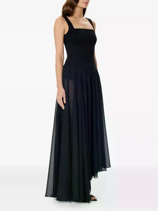 POST MERIDIEM Buttoned Asymmetrical Dress