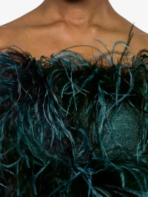 Oseree Feathered Mini Dress