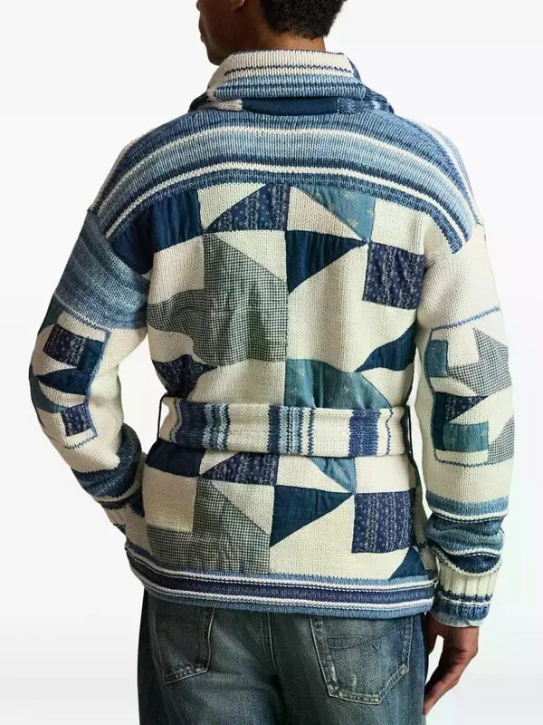 Polo Ralph Lauren Patchwork Shawl Collar Cardigan