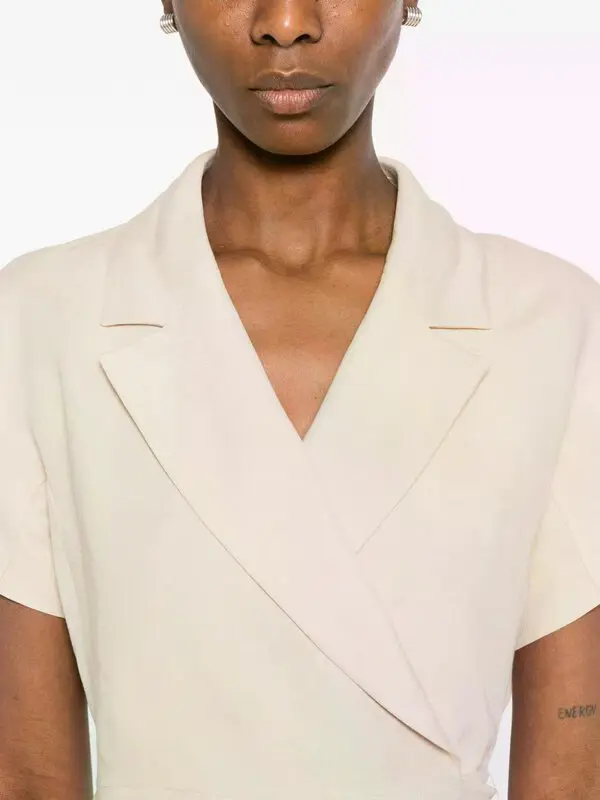 Max Mara Belted Wrap Culotte Jumpsuit - Neutrals