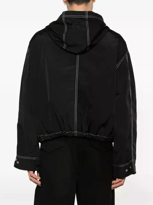 AMI Paris Contrast Stitch Hooded Jacket