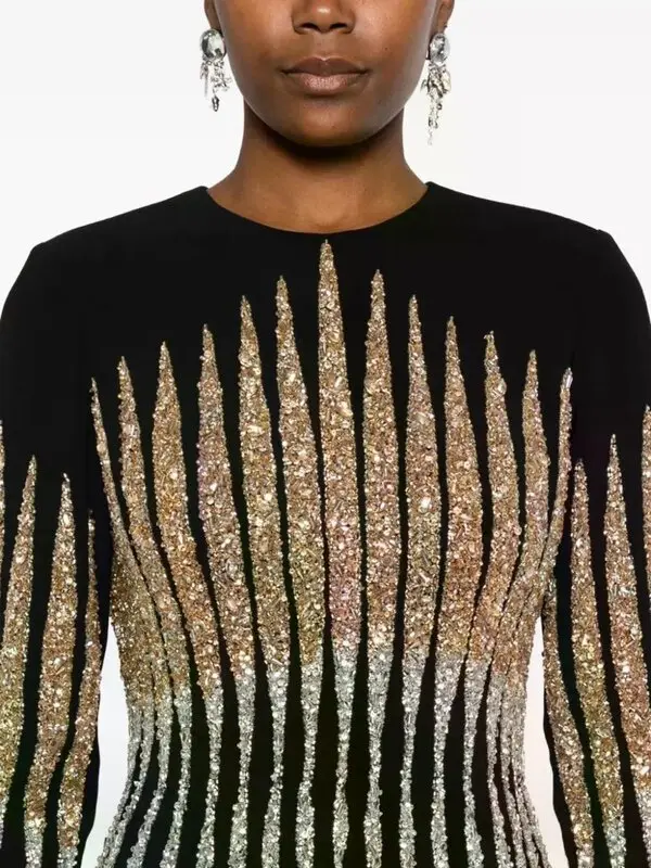 DINA MELWANI Crystal-embellished Gown