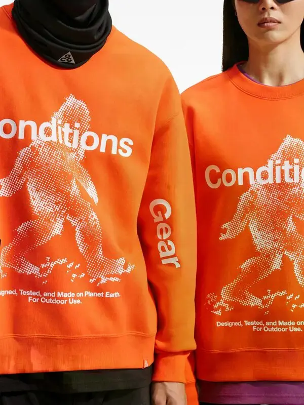 Nike Tuff Fleece Crew-neck Sweatshirt - Orange
