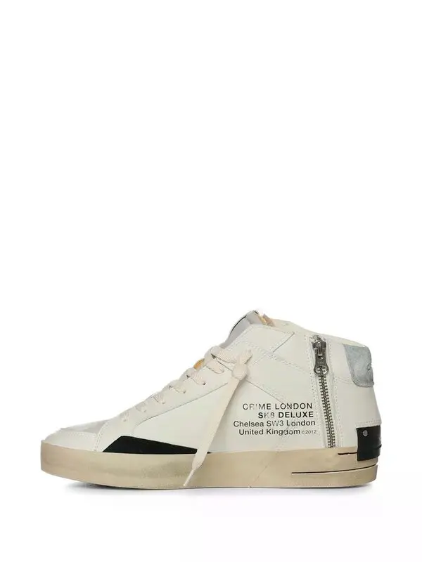 CRIME LONDON Leather Lace-up Sneakers