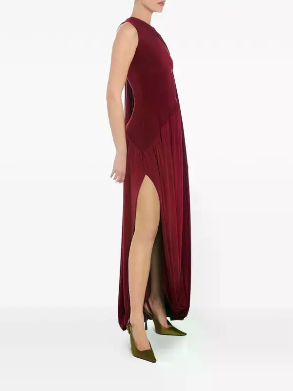 AXEL 113 Valentina Draped Maxi Dress - Red