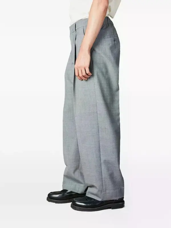 Nn07 Pleated Trousers With Elasticated Waistband - Grey