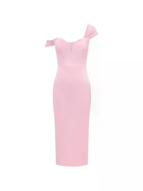 Alex Perry V-neck Ruffled Dress - Pink