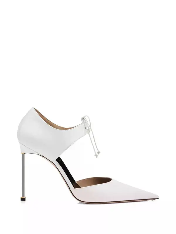 TOM FORD Tie Detail Pointed Toe Pumps - White