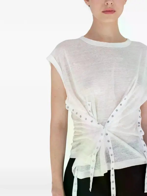 RXQUETTE Off-white Snap Fastening Top