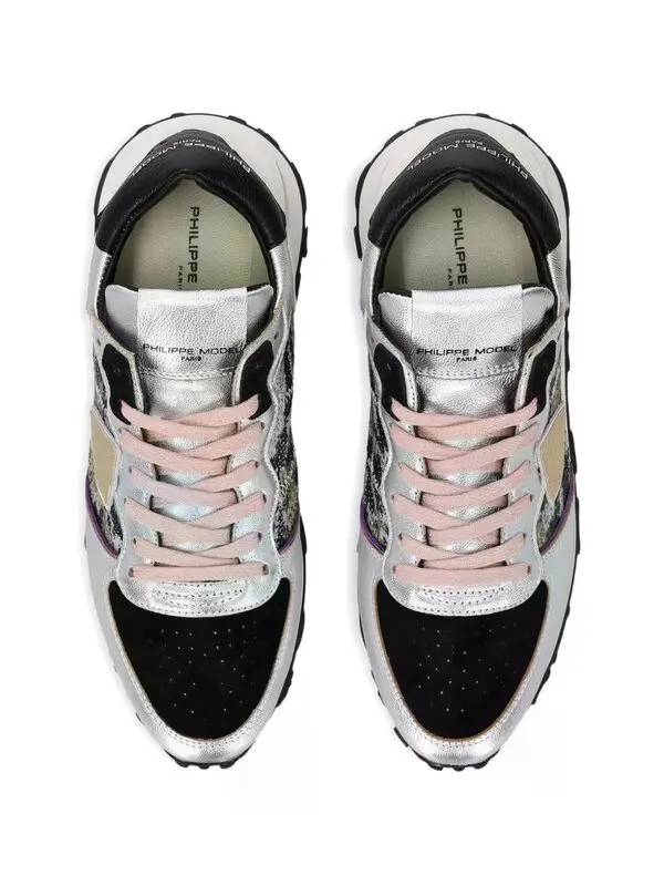 Philippe Model Tropez Haute Panelled Sneakers - Silver