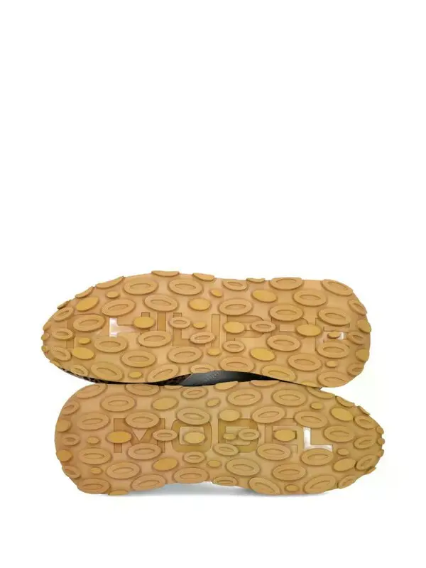Philippe Model Leopard Print Glitter Trainers - Silver