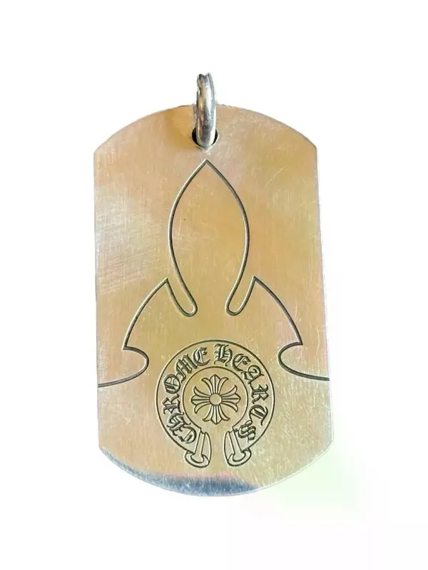 Chrome Hearts Fleur Dog Tag With Ball Chain
