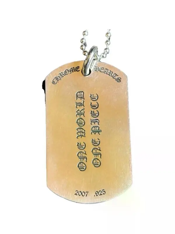 Chrome Hearts Fleur Dog Tag With Ball Chain