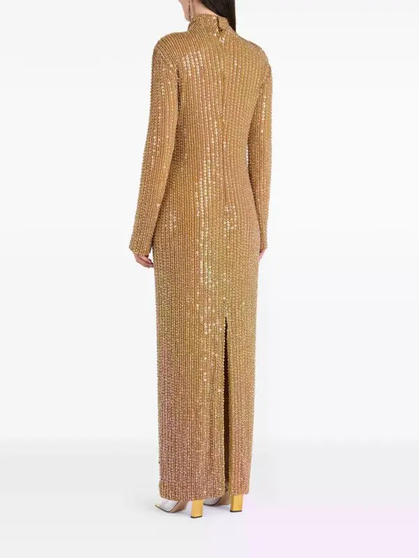 ILTA Sequined Roll-neck Maxi Dress