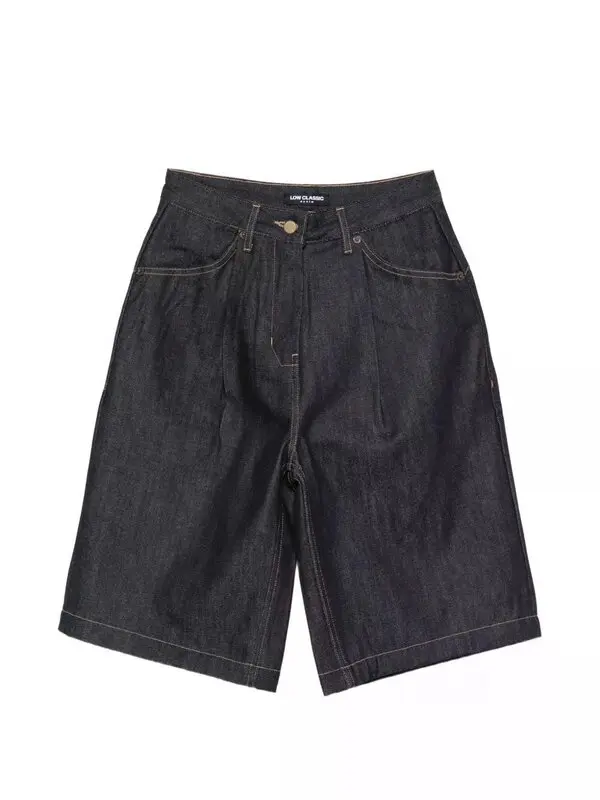 LOW CLASSIC Belt-loop Pocket Shorts - Blue