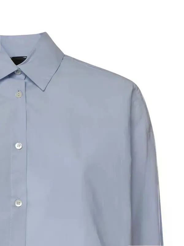 Pinko Long Sleeve Shirt With Drawstring Detail - Blue