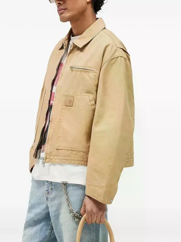 REPRESENT Pocket Zip Cotton Jacket - Neutrals